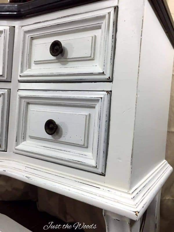 Timeless White Buffet Painted & Distressed by Just the Woods