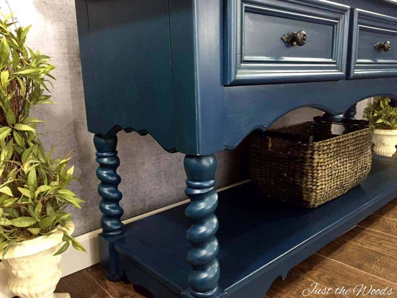 Custom Angelic Blue Painted Sideboard by Just the Woods