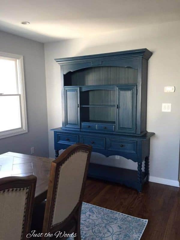 Custom Angelic Blue Painted Sideboard by Just the Woods