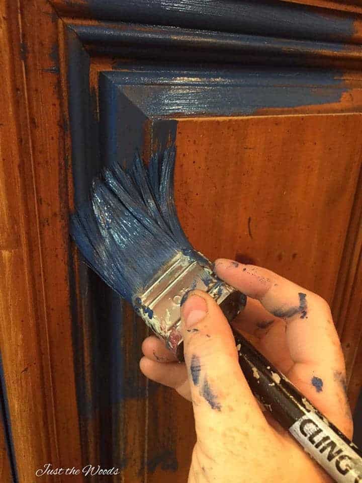 Custom Angelic Blue Painted Sideboard by Just the Woods