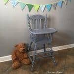 Baby safe! Hand painted high chair by Just the Woods
