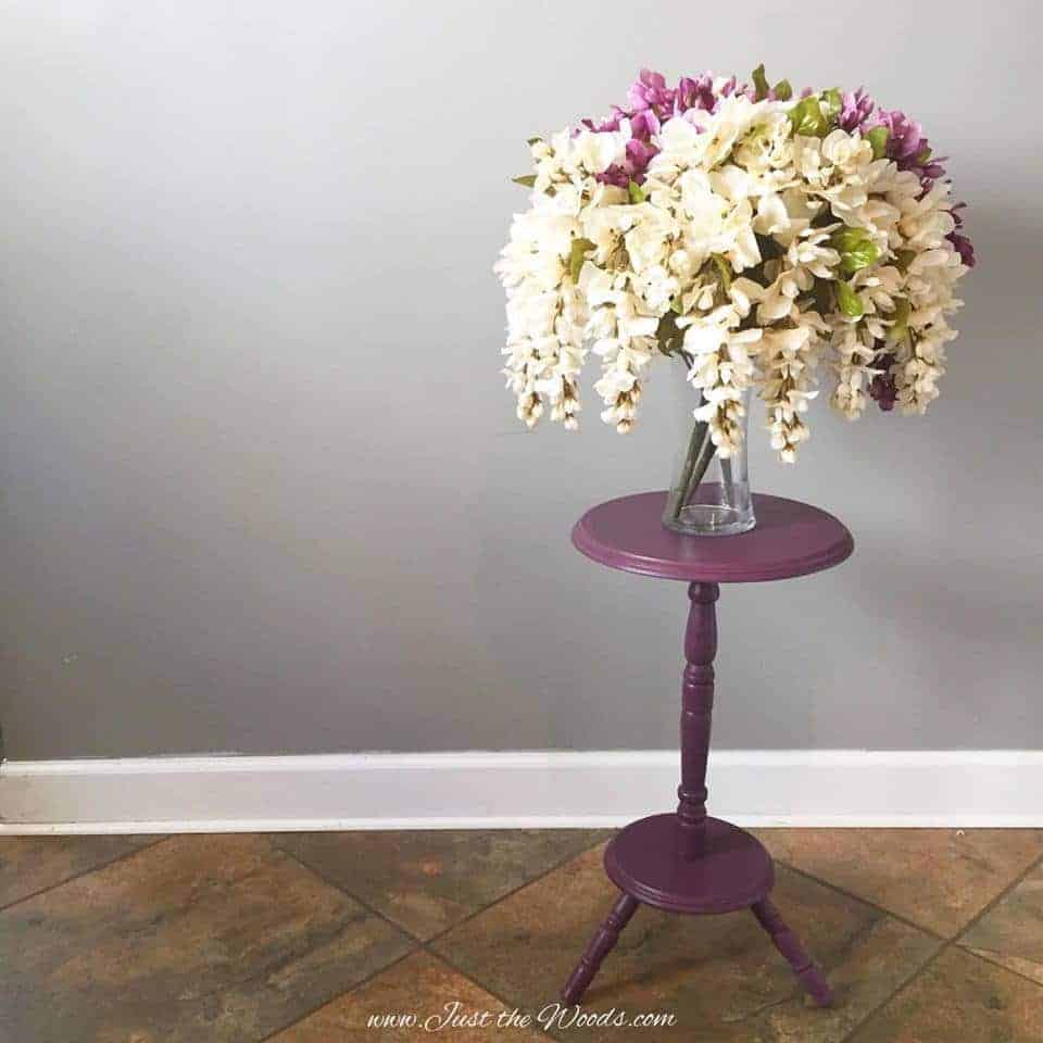 A Painted Plant Stand makes the perfect Pair to any Floral Arrangement