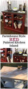 How to Paint Your Own Red Kitchen Island for Your Radiant Red Kitchen