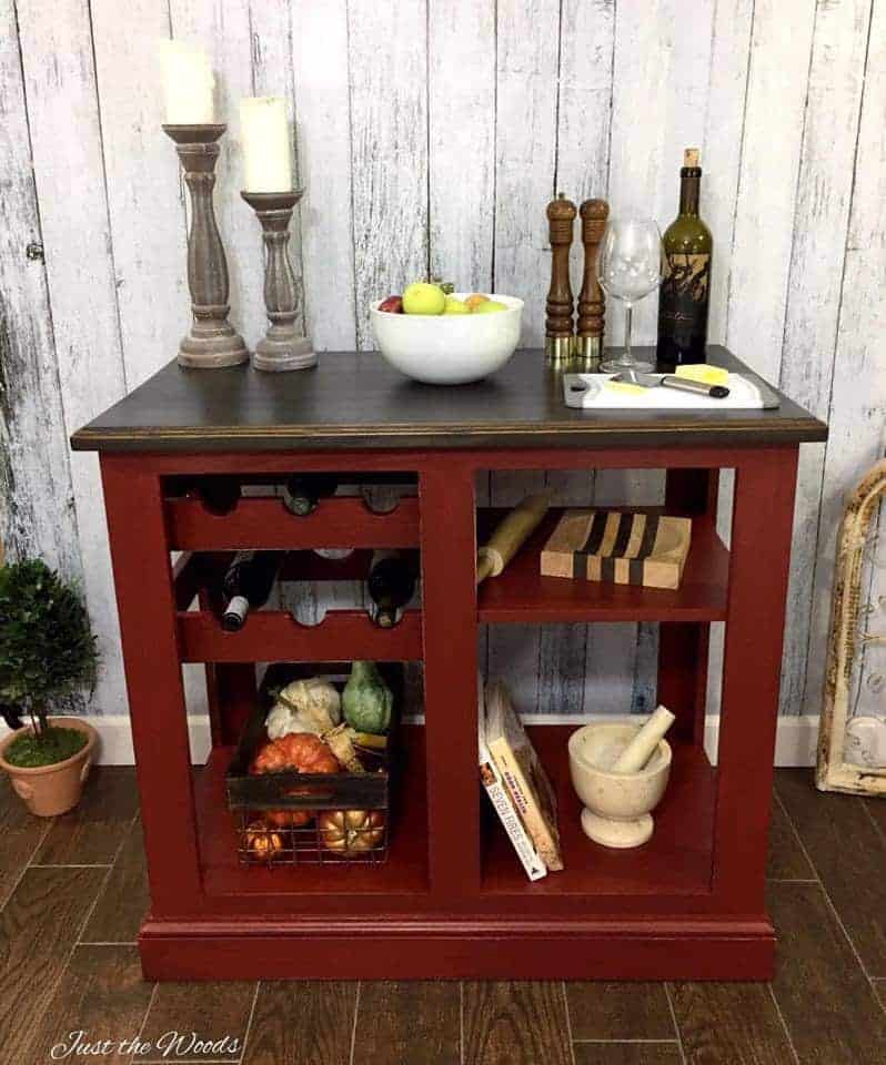 How to Paint Your Own Red Kitchen Island for Your Radiant Red Kitchen