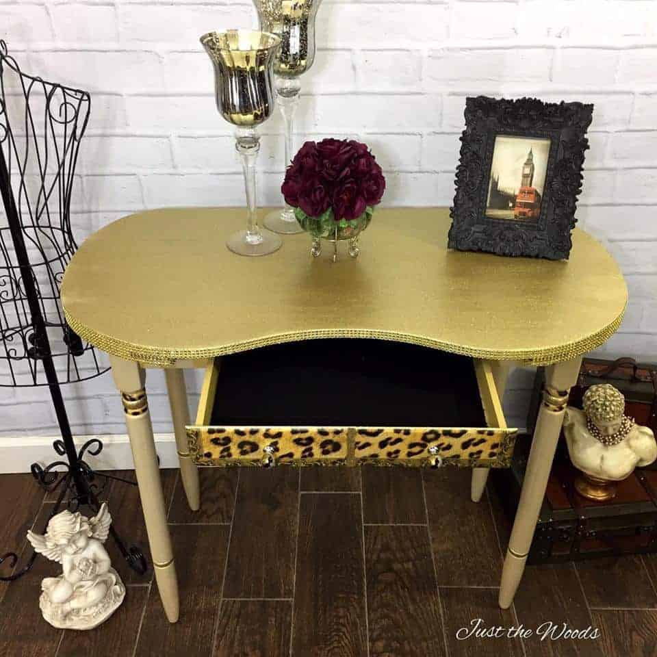 How to Create Bling Furniture with Glitter and Paint