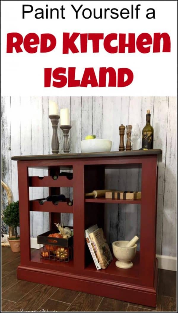 How to Paint Your Own Red Kitchen Island for Your Radiant Red Kitchen