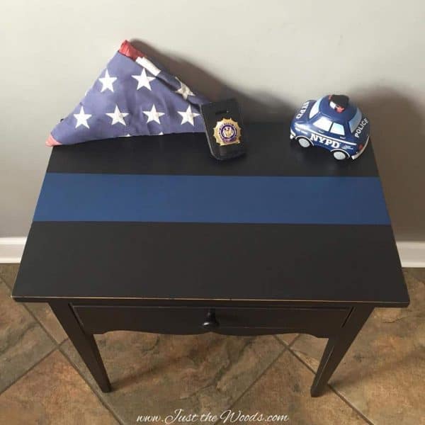 Thin Blue Line Painted Furniture Makeovers by Just the Woods