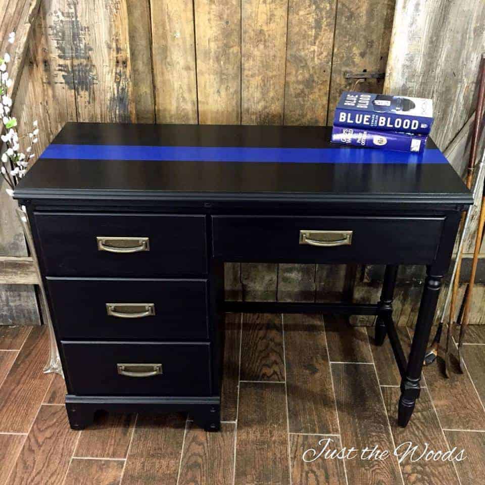 Thin Blue Line Painted Furniture Makeovers by Just the Woods