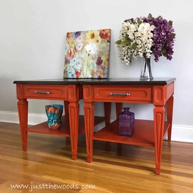 Go Bold with Orange Painted Tables - Redesigned Coffee & End Tables