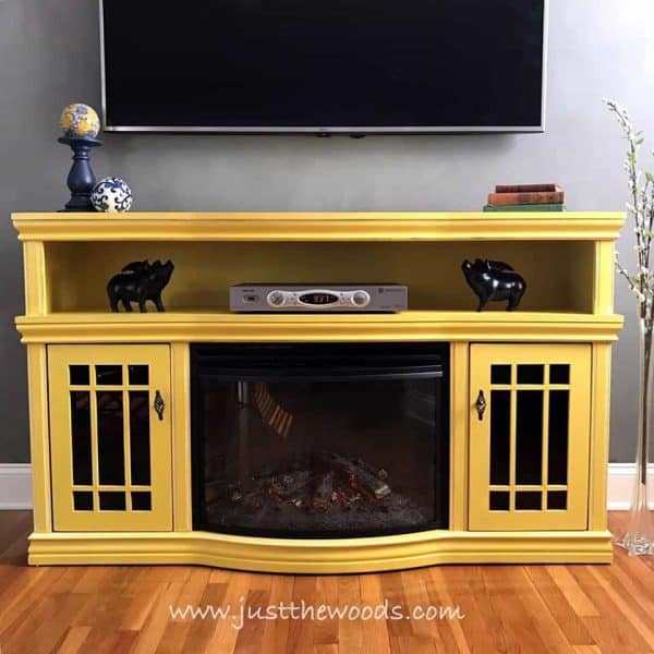 Painted Media Console in Sunshine Yellow by Just the Woods