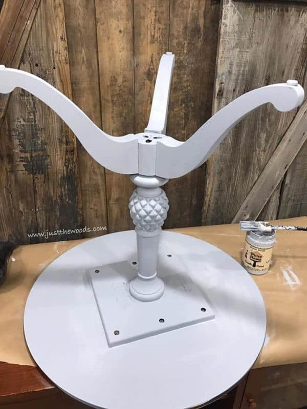 Painted Pineapple Pedestal Table by Just the Woods