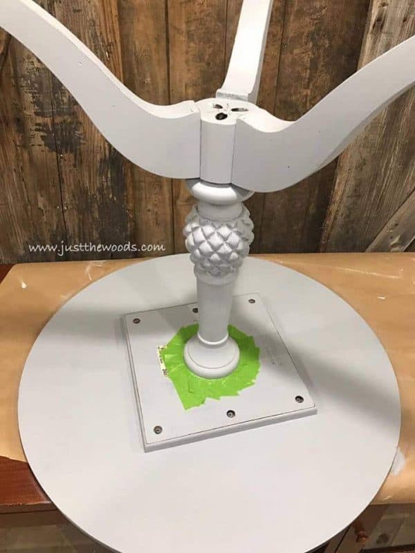 Painted Pineapple Pedestal Table by Just the Woods