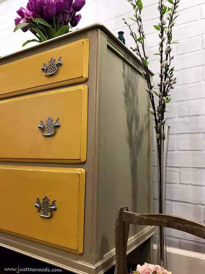 How to Update Your Old Furniture with Yellow Dresser Drawers