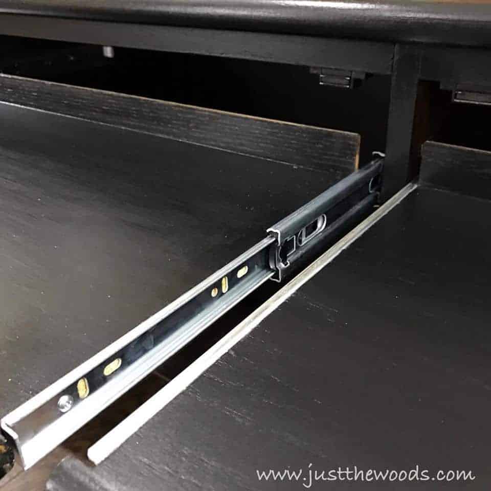 Desk Makeover in a Modern True Black Painted Finish