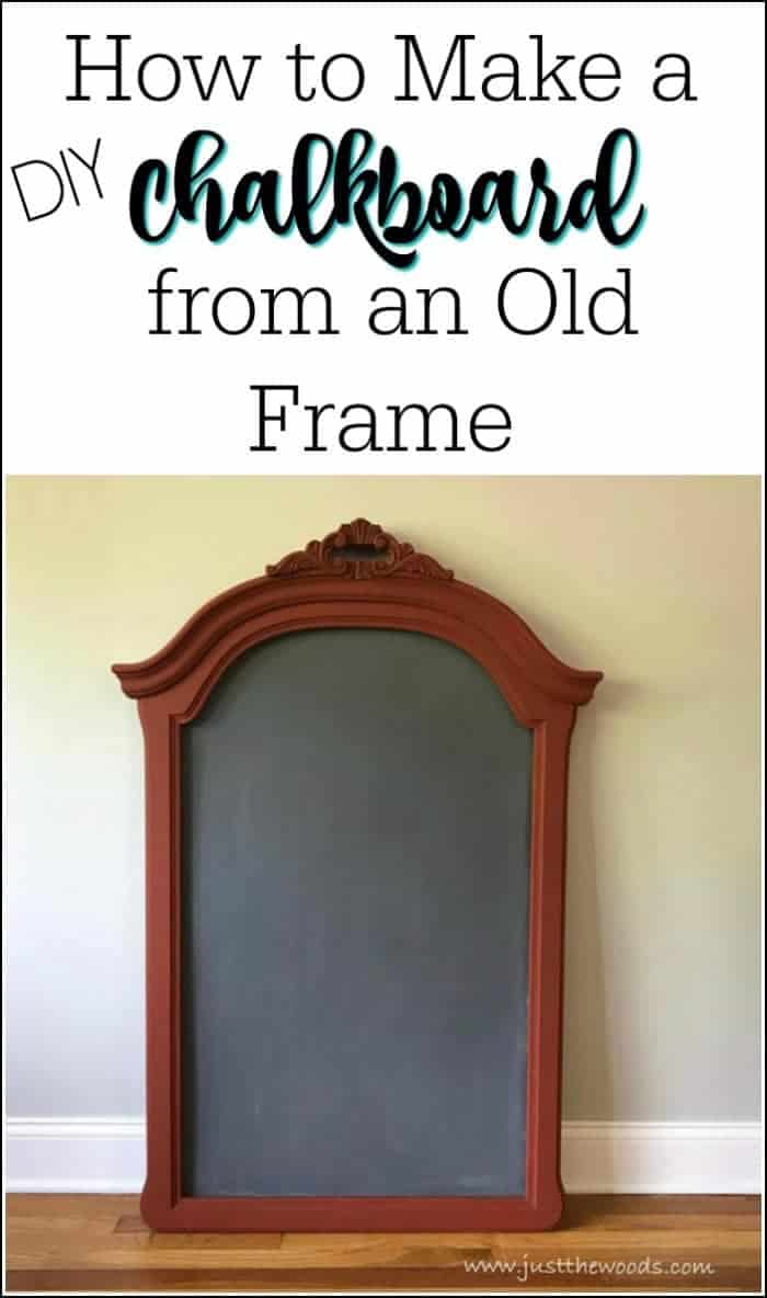 How To Make A DIY Chalkboard From An Empty Frame