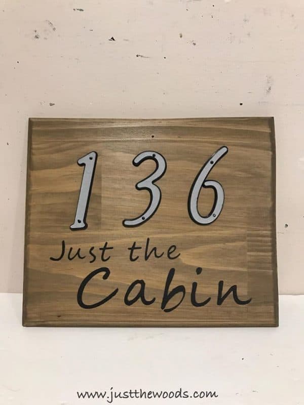 How to Make a DIY Stenciled Address Sign by Just the Woods