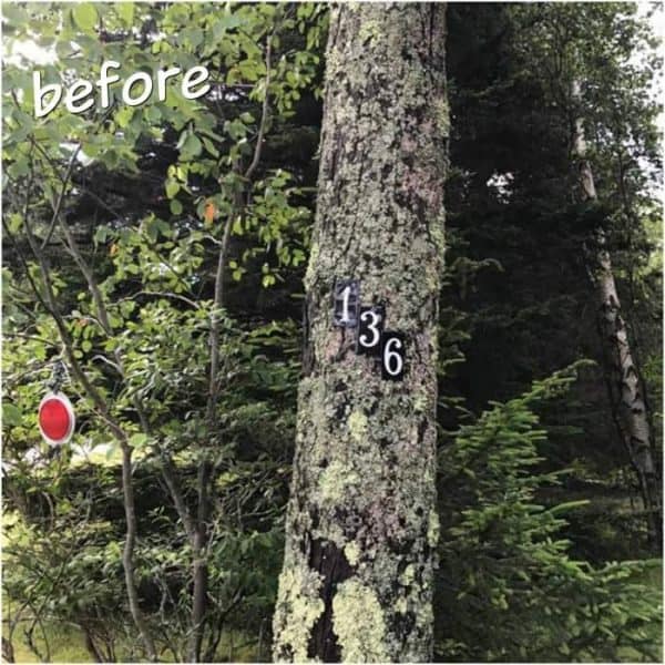 How to Make a DIY Stenciled Address Sign by Just the Woods