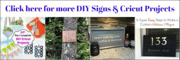 How to Make a DIY Stenciled Address Sign by Just the Woods