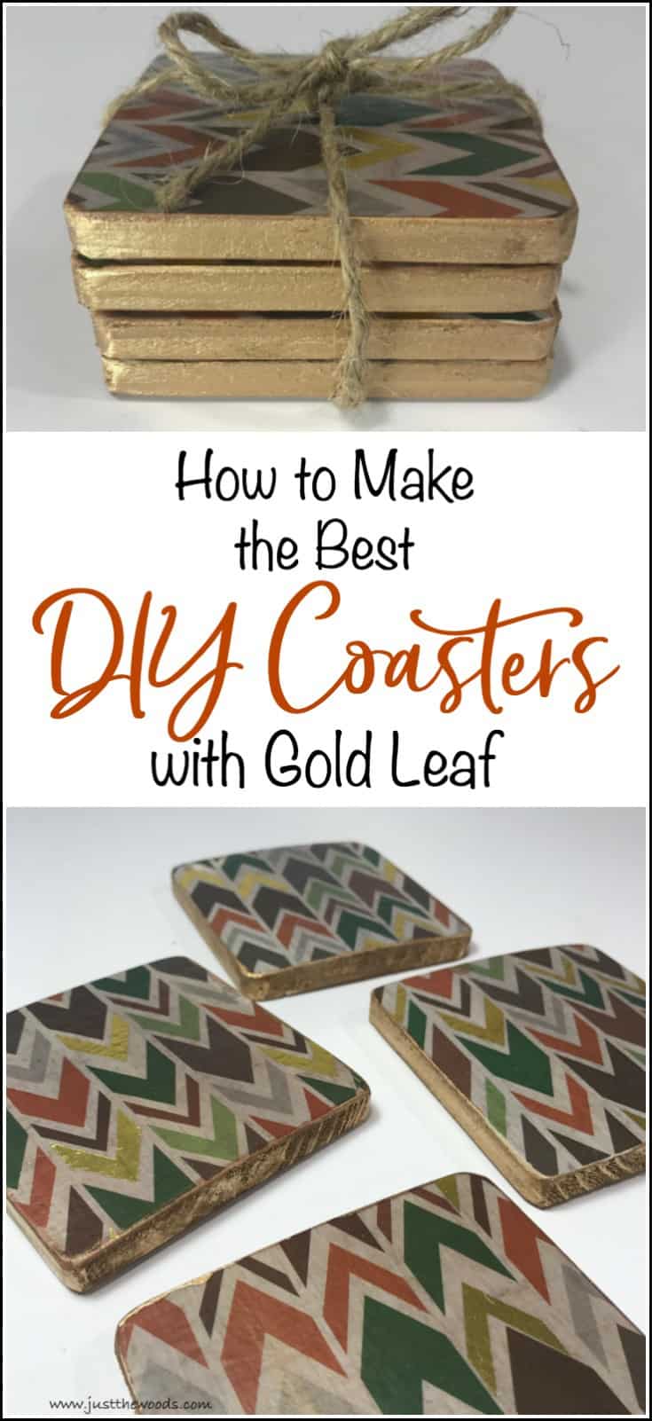 How to Make Easy Handmade DIY Coasters with Gold Leaf