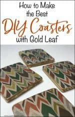 How To Make Easy Handmade Diy Coasters With Gold Leaf