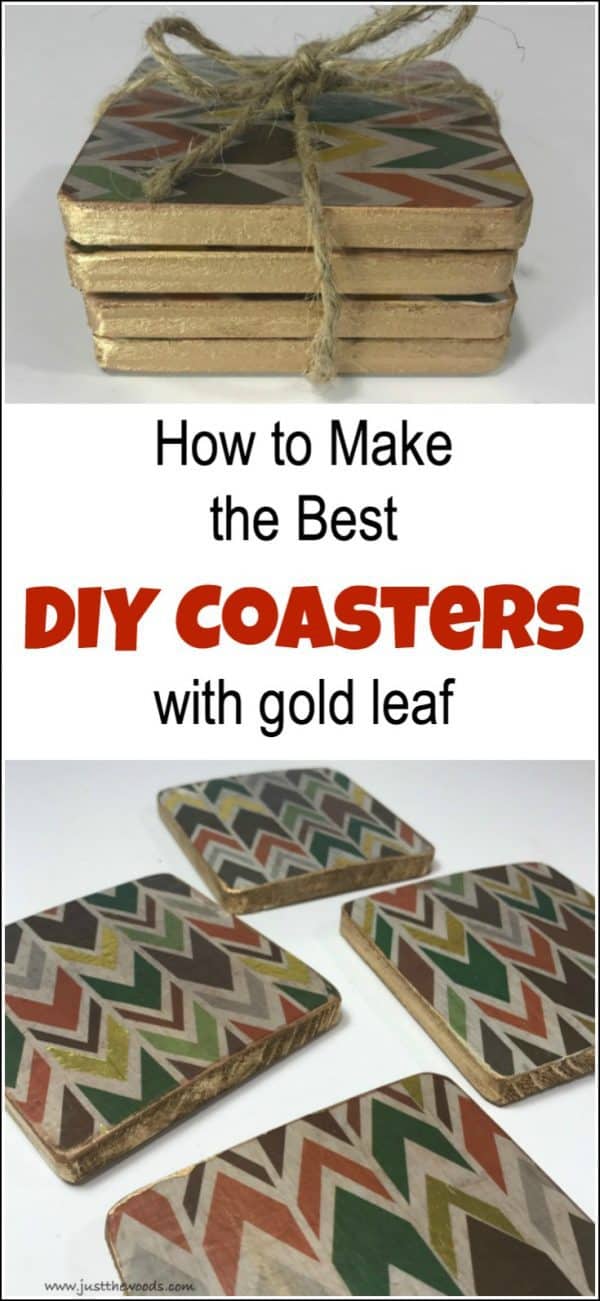 How to Make Easy Handmade DIY Coasters with Gold Leaf
