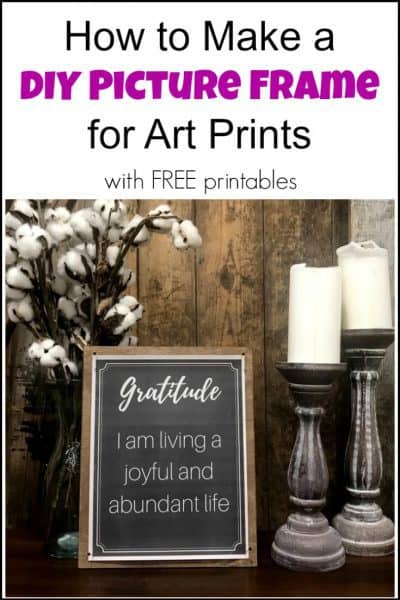 How to Make a DIY Picture Frame for Art Prints with Free Printables
