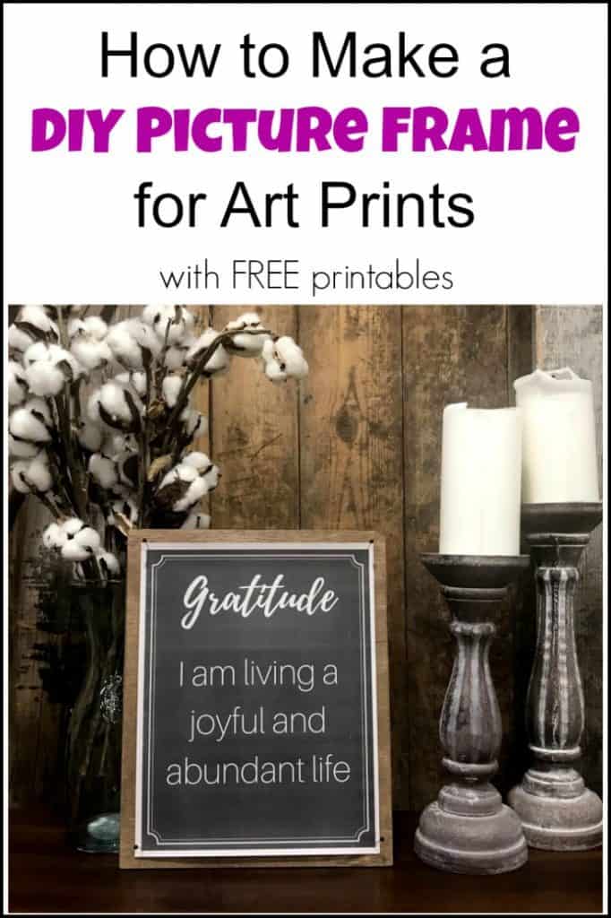 How to Make a DIY Picture Frame for Art Prints with Free Printables