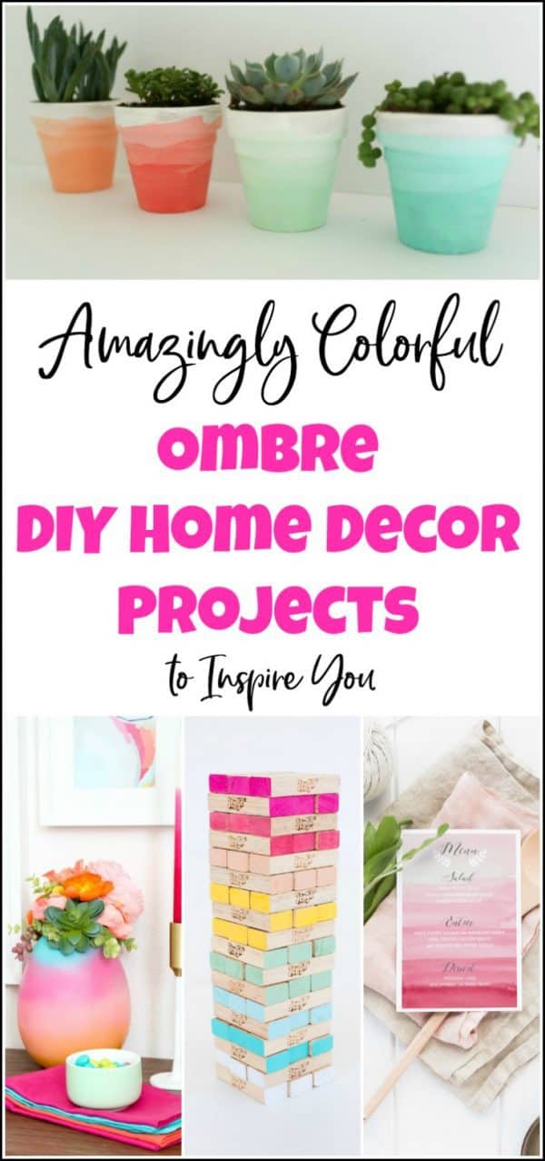 Amazingly Colorful Ombre DIY Home Decor Projects to Inspire You