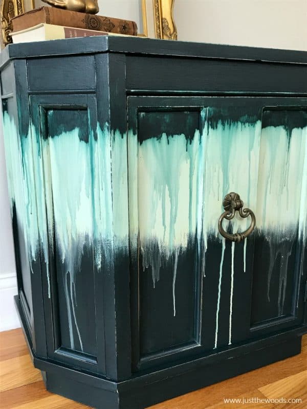 How to Paint Furniture with a Fun Boho Drippy Paint Effect