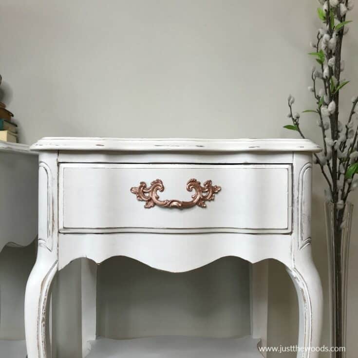 How to Distress Furniture for that Worn White Painted Look