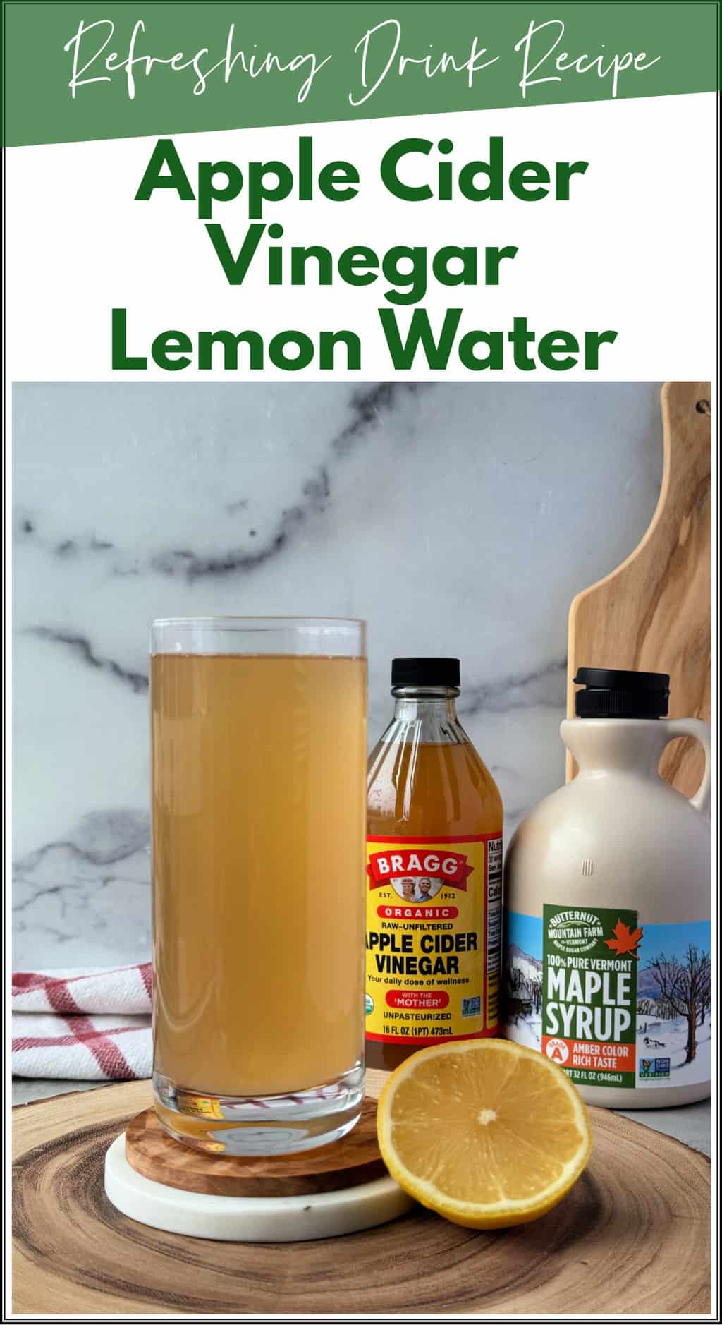Apple Cider Vinegar Lemon Water Drink Recipe