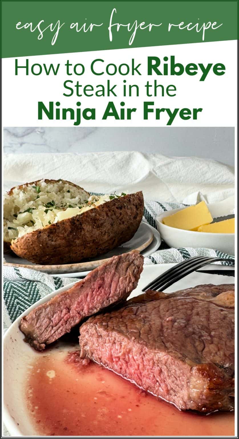 Ninja Foodi Ribeye Steak Cooked in the Air Fryer