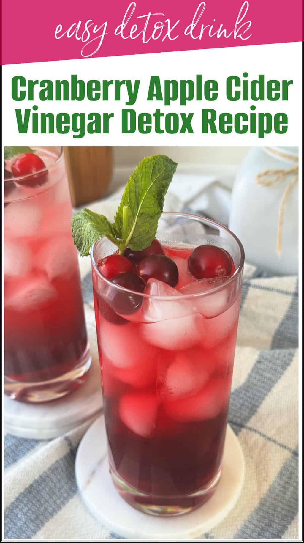 Cranberry Apple Cider Vinegar Detox Recipe